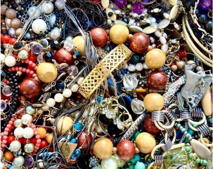 2lbs Bulk Jewelry | Mixed Lot | Grab Bag |costume Mystery Crafters ...