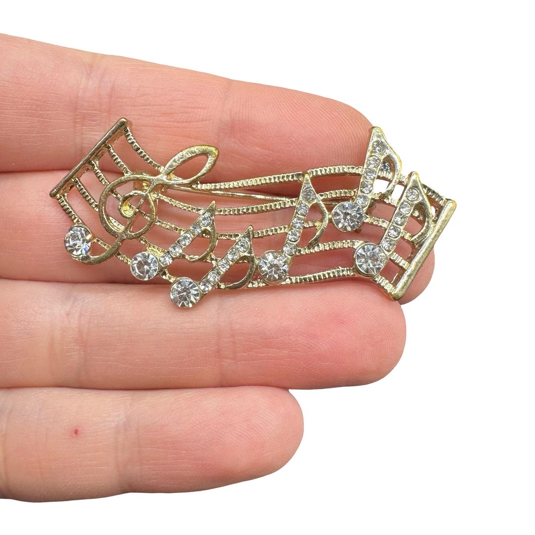 Vintage Jewelry Music Notes Brooch Music Jewelry Music Teacher Gift - Etsy