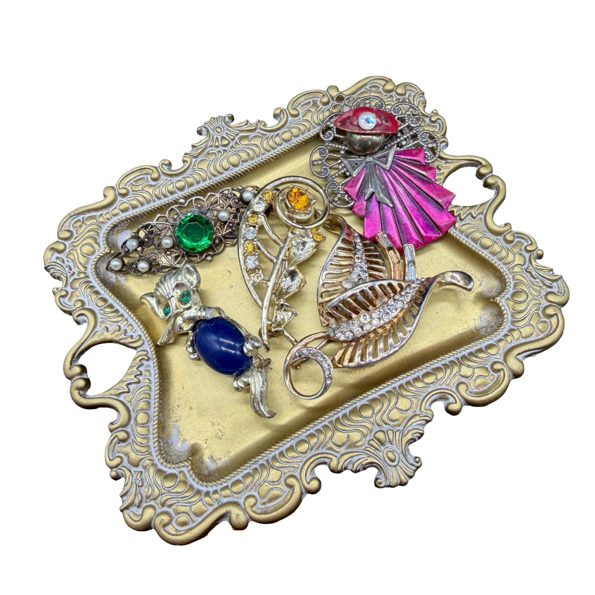 Vintage Brooch Lot, Imperfect Jewelry for Crafting - Etsy