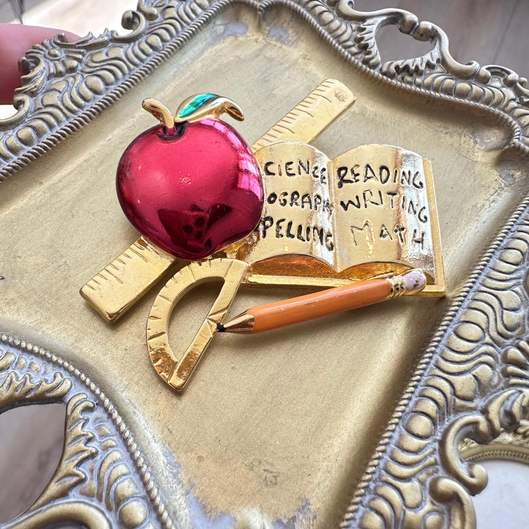 Vintage Tara School Teacher Brooch Pin - Etsy