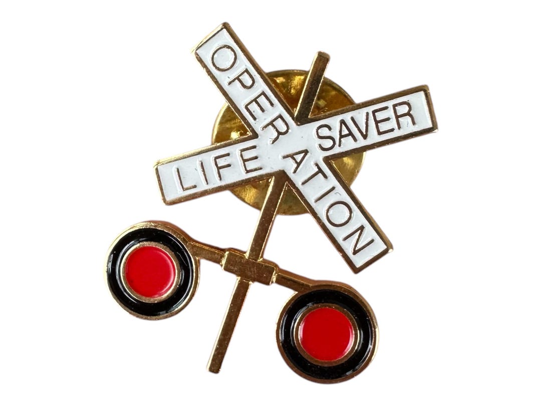Operation Life Saver Railroad Crossing Pin Train Operator Pin - Etsy