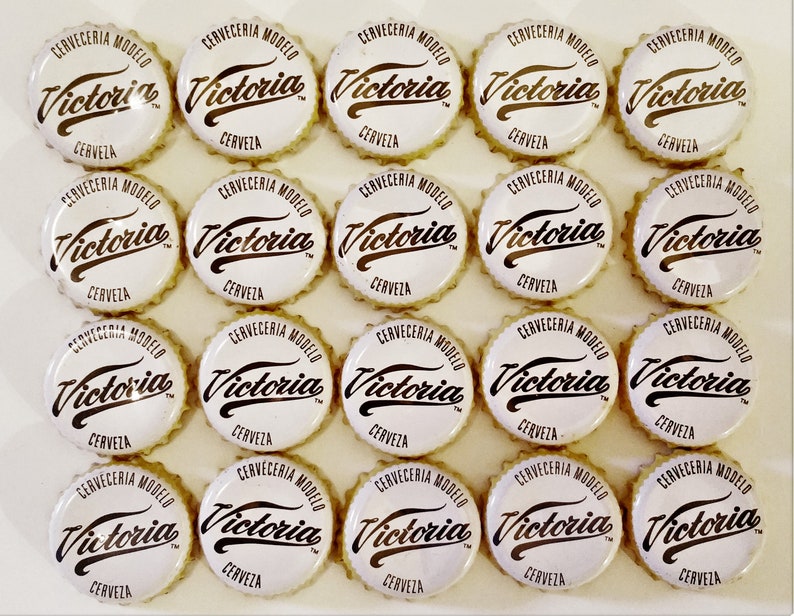 20 Victoria Recycled Beer Bottle Caps Color White Good - Etsy