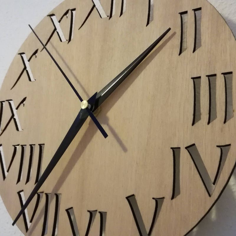 Roman Numerals Wooden Wall Clock - Etsy