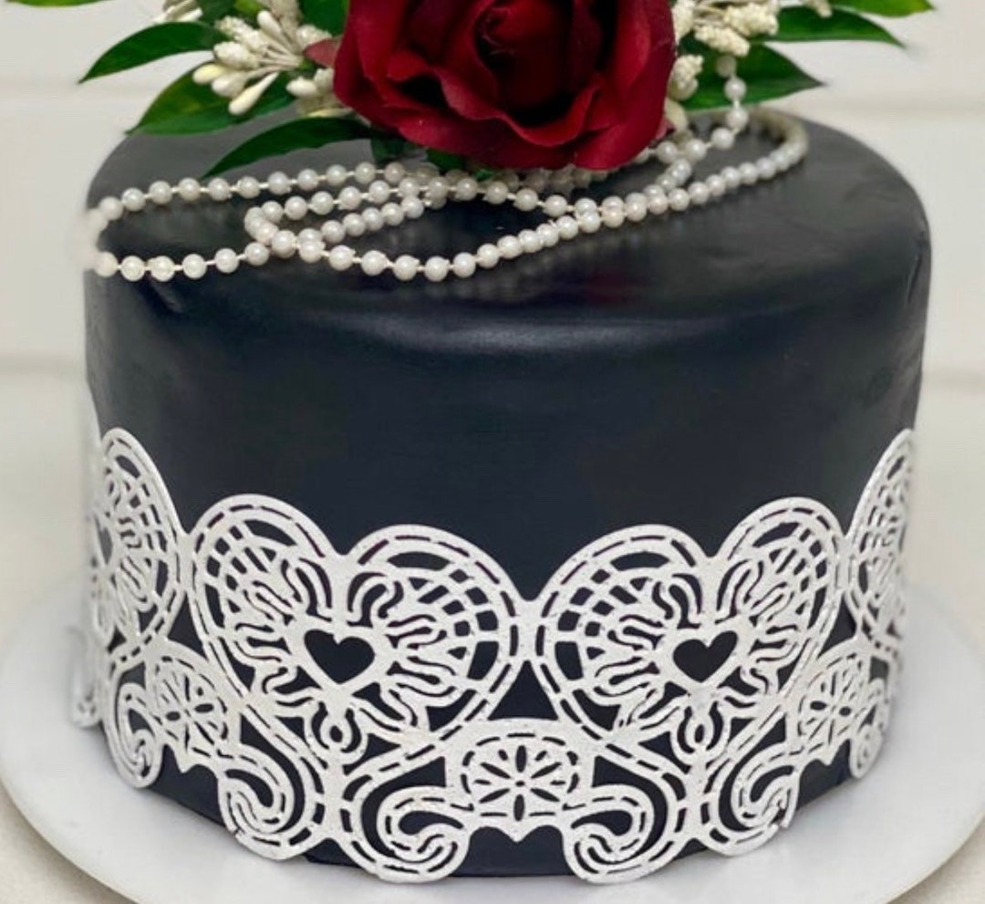 2x Edible Sugar Lace Edible Cake Lace - Etsy