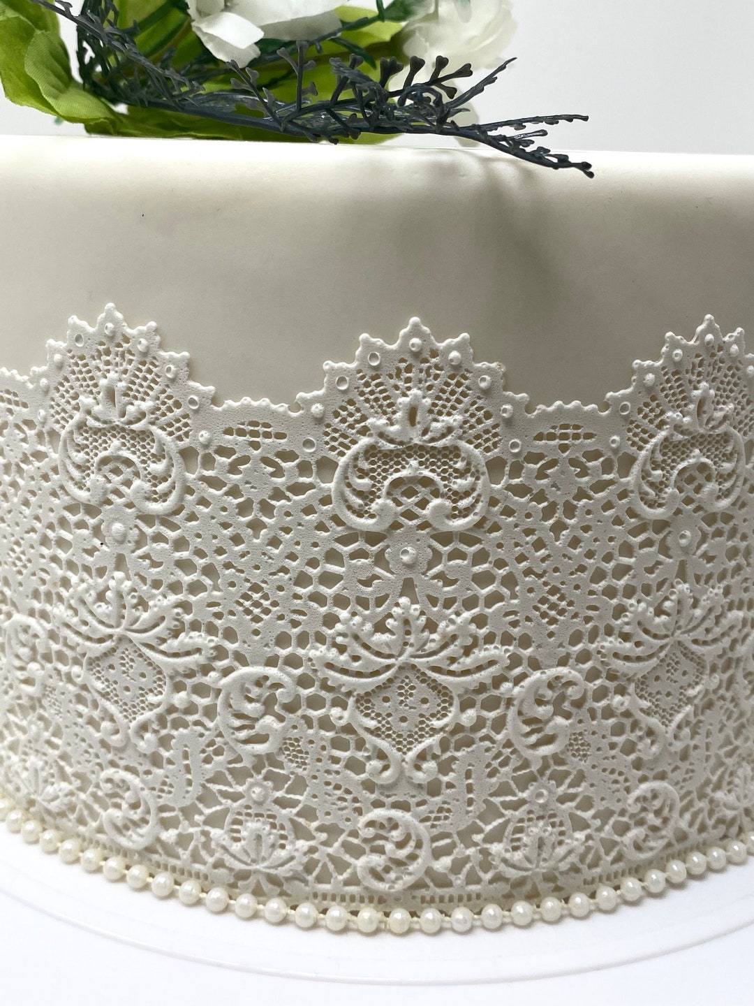 2x Edible Sugar Lace - Edible Lace - Gold Sugar Lace - Cake Lace - Etsy