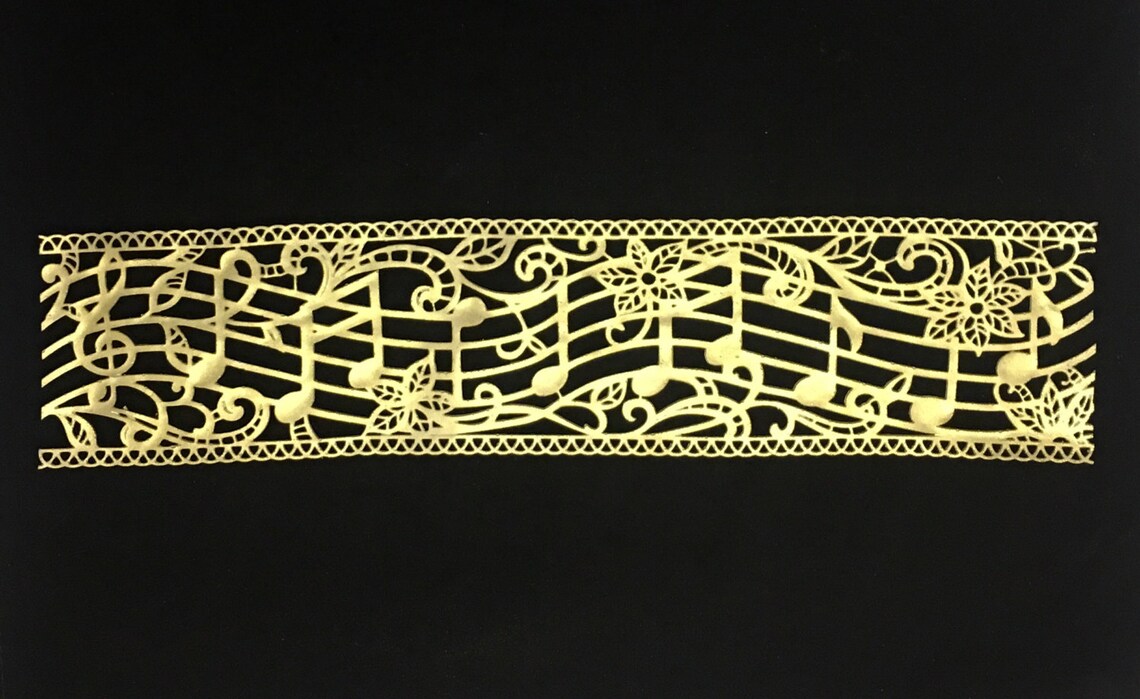 2x Musical Notes Edible Lace Sugar Lace Lace AppliqueFREE | Etsy