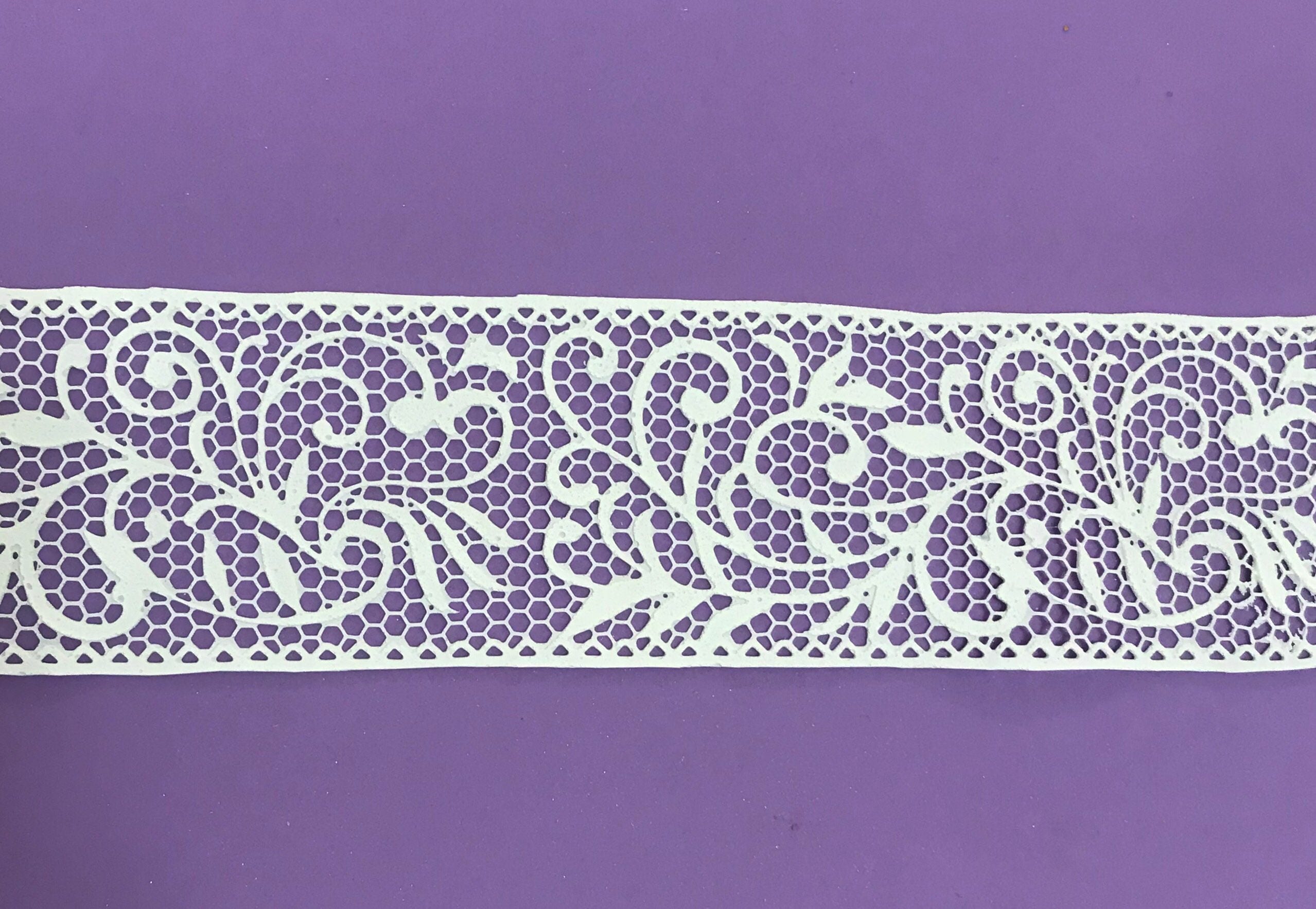 2 x Edible Sugar Lace Edible Cake Lace Cake Lace Applique | Etsy