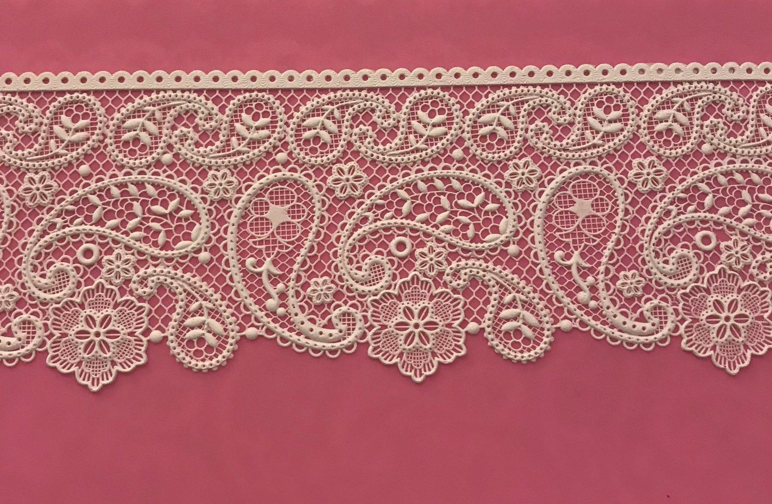 2x Paisley Cake Lace Sugar Lace Edible Sugar Lace FREE | Etsy