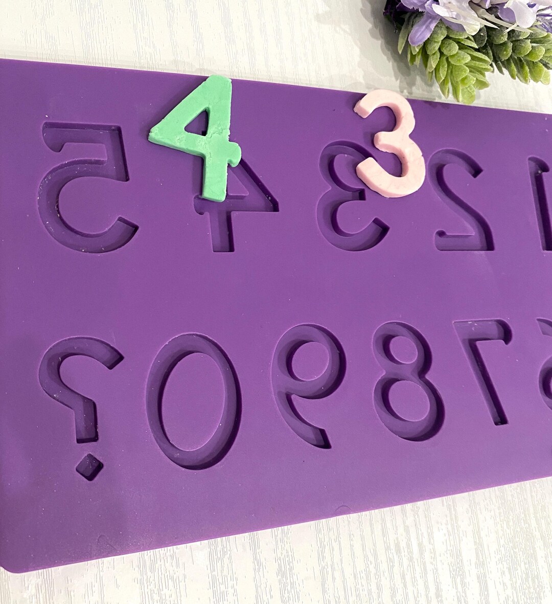 Fondant Silicone Mold, Extra Large Numbers Silicone Mold, Fondant ...