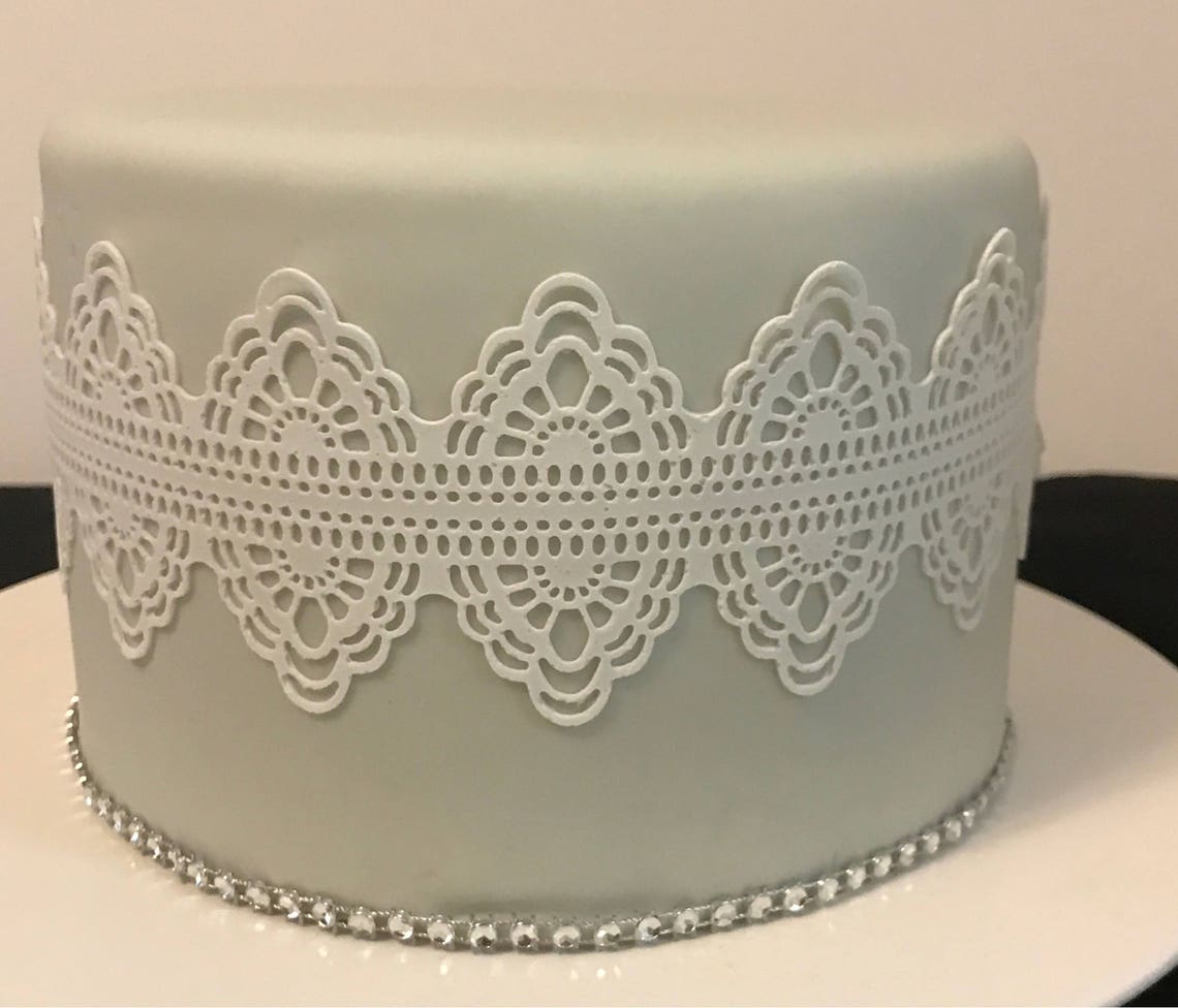 2x Edible Sugar Lace Edible Lace Cake Lace | Etsy