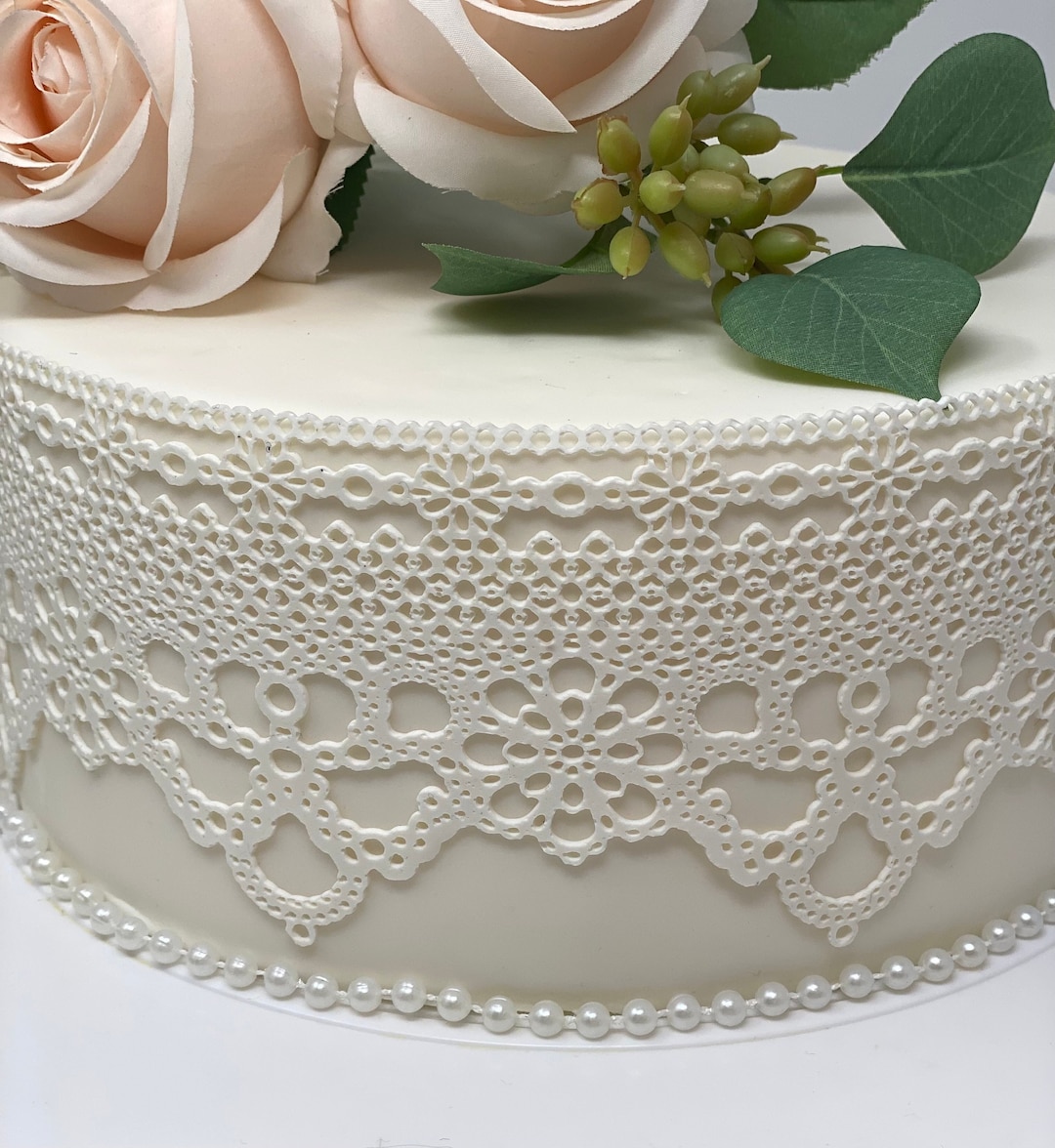 2x Edible Sugar Lace, Edible Lace, Cake Lace - Etsy
