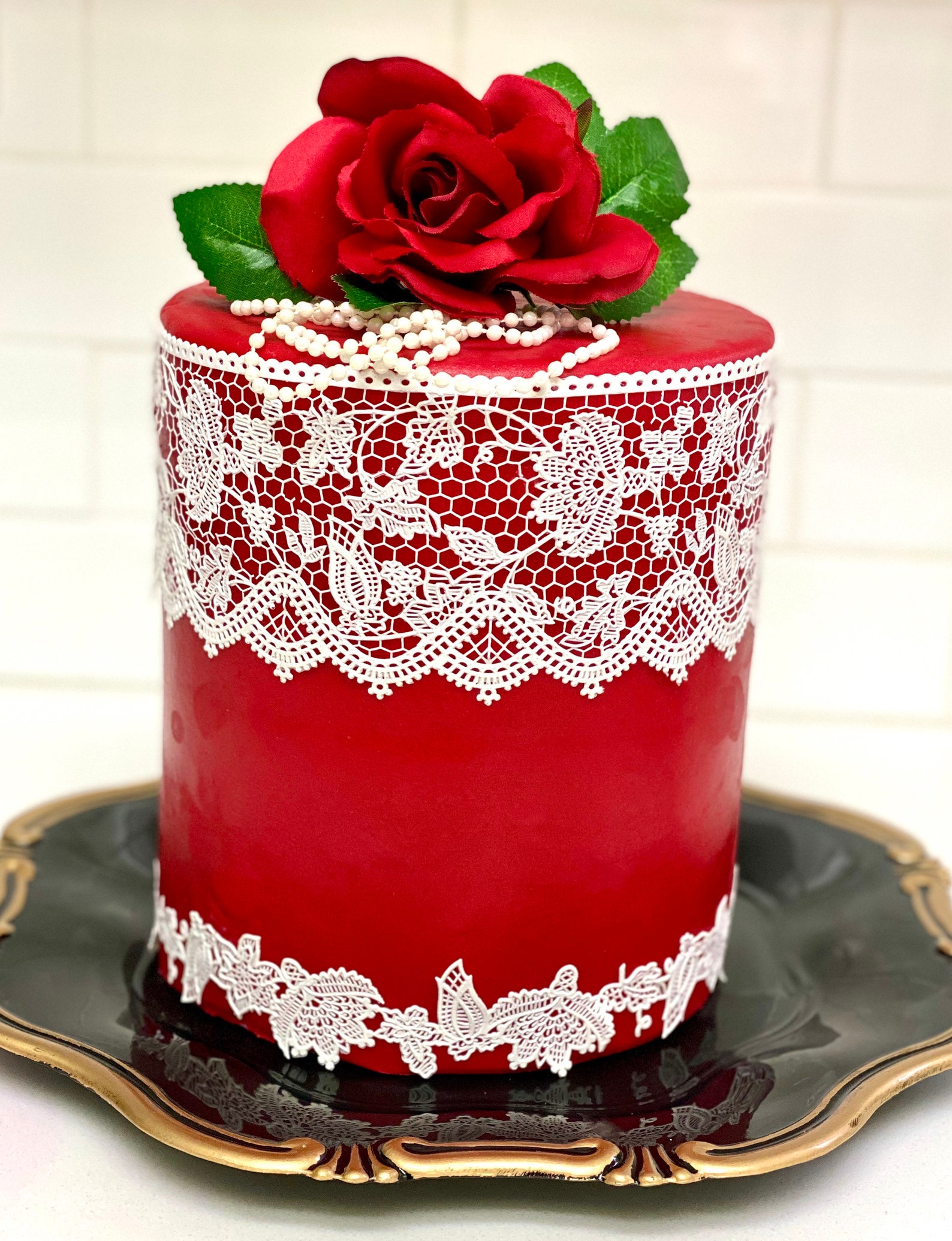 2x Edible Lace, Eternity Cake Lace, Sugar Lace, Edible Sugar Lace - Etsy