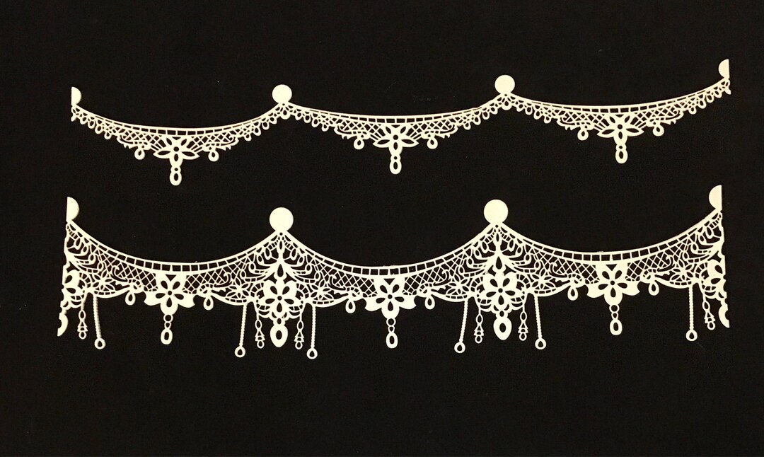 2x Cake Border Sugar Lace, Cake Lace, Edible Sugar Lace, Sugar Lace - Etsy