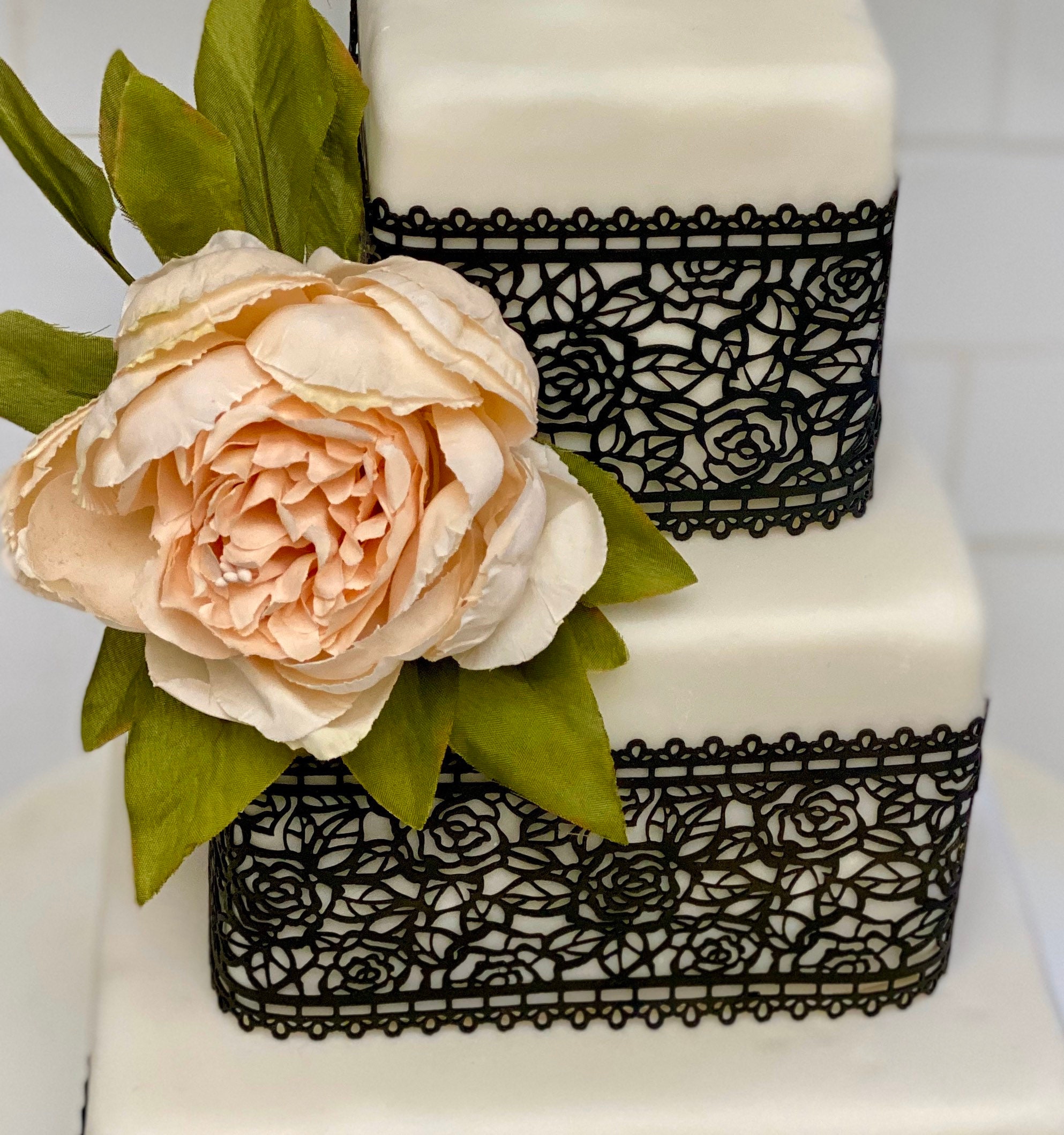 2x Edible Sugar Sugar Lace Edible Cake Lace - Etsy