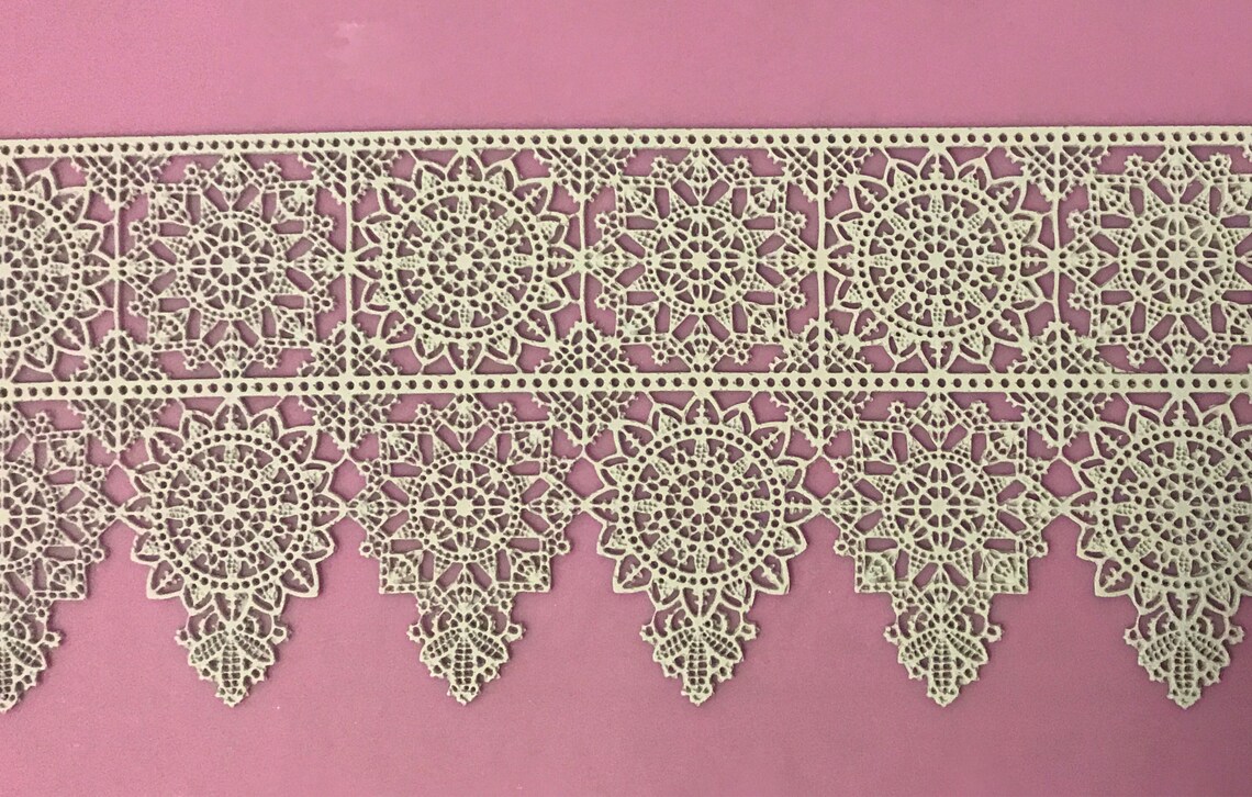 2x Edible Lace Delicate Sugar Lace Cake Lace. Thin lace | Etsy