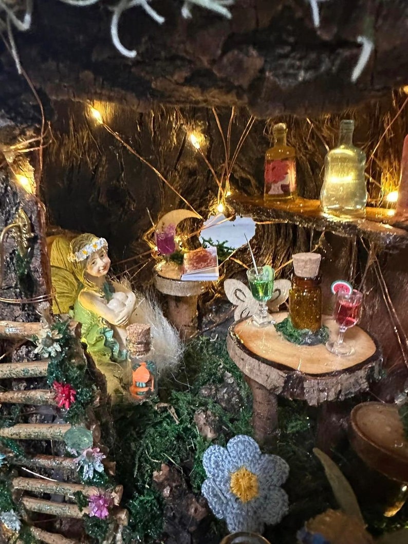 One of A Kind Large Fairy House Doll House Fully Decorated With Charms ...