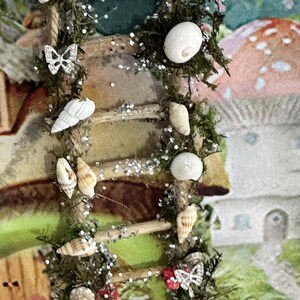 Fairy Ladder With Seashells, Flowers and Butterfly Accents Fairy House ...