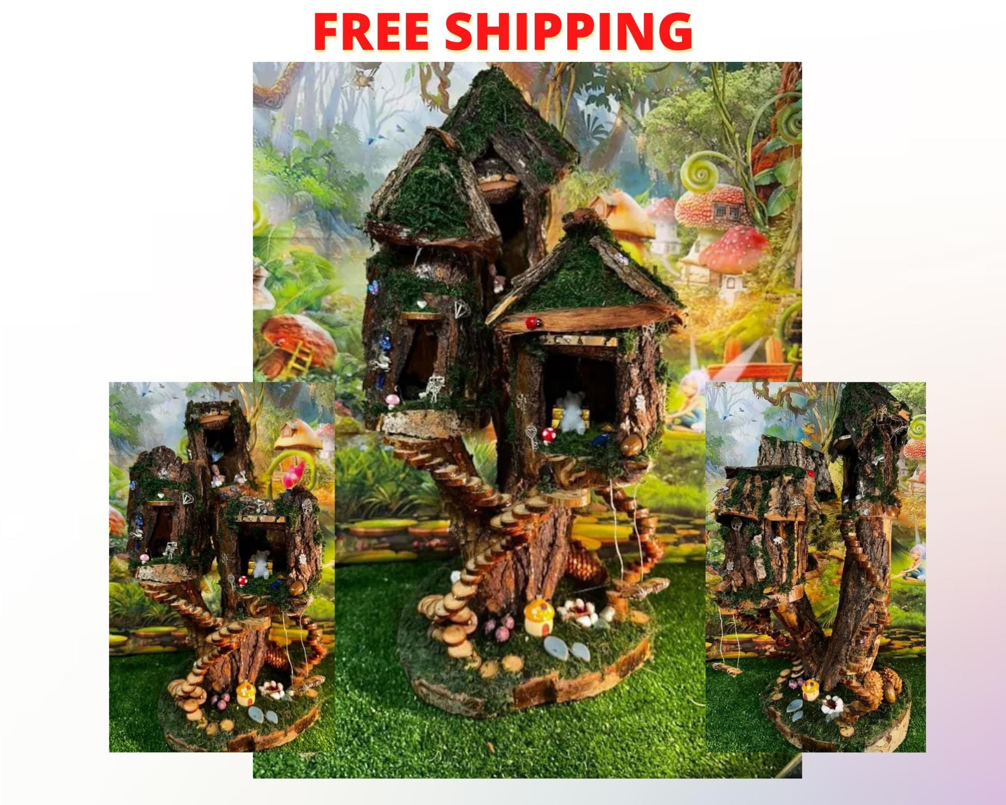 Large Fairy House Fairy House Fairy Garden House, Handmade Fairy House ...
