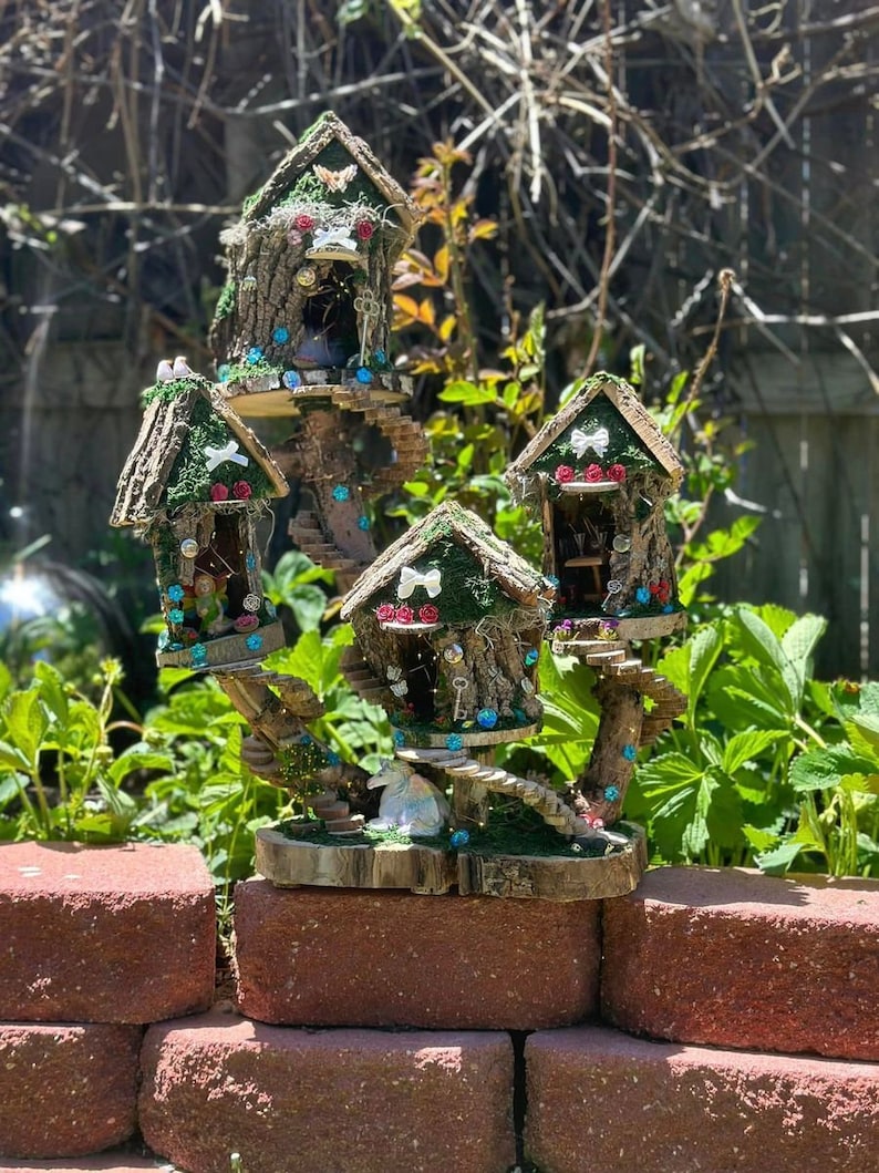 Fairy House Handmade With Fairy Magic Fully Decorated and Has Lights ...