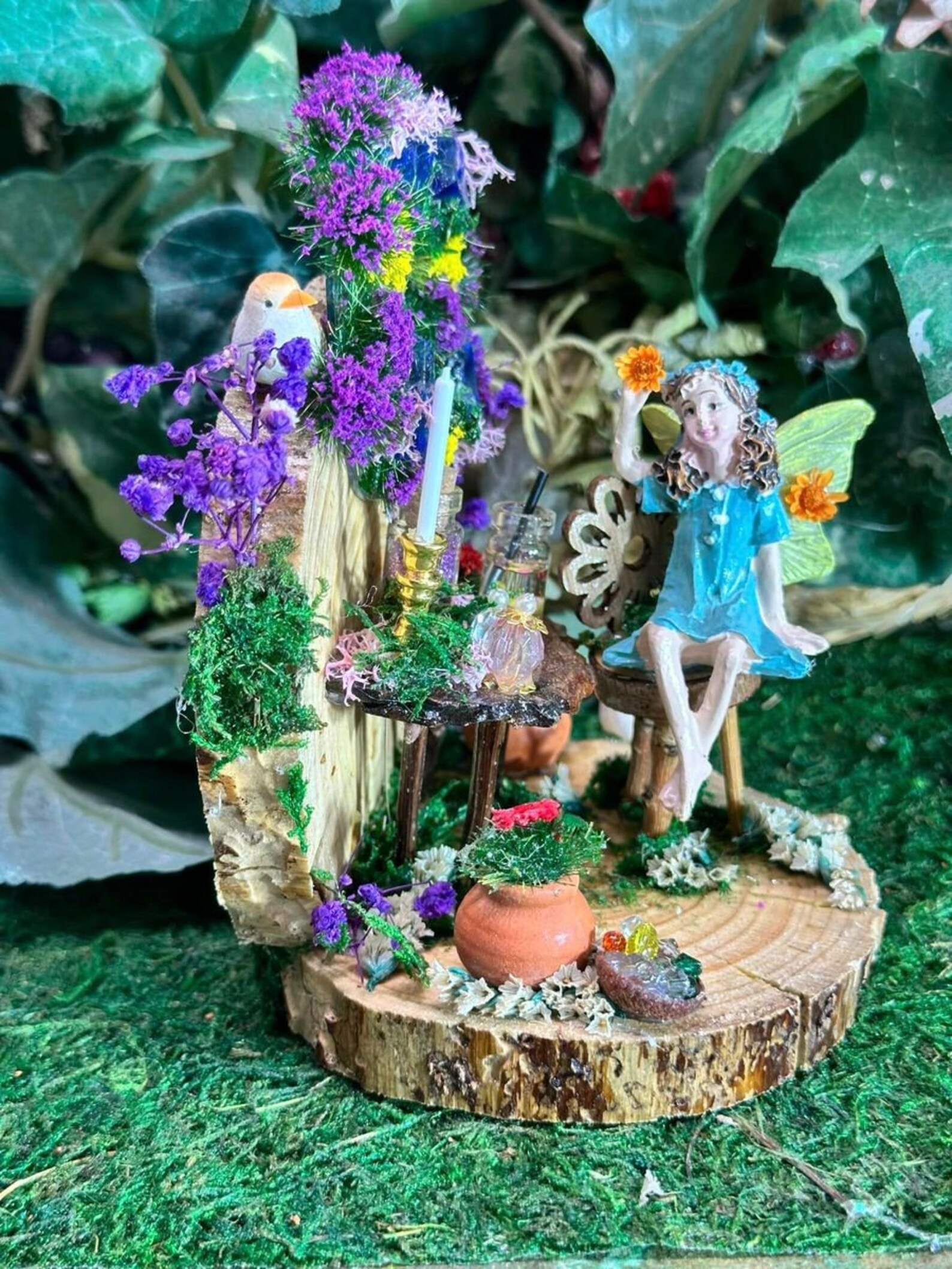 Hanging Fairy House or Desktop, Fairy Accessories, Hang Above a Light ...