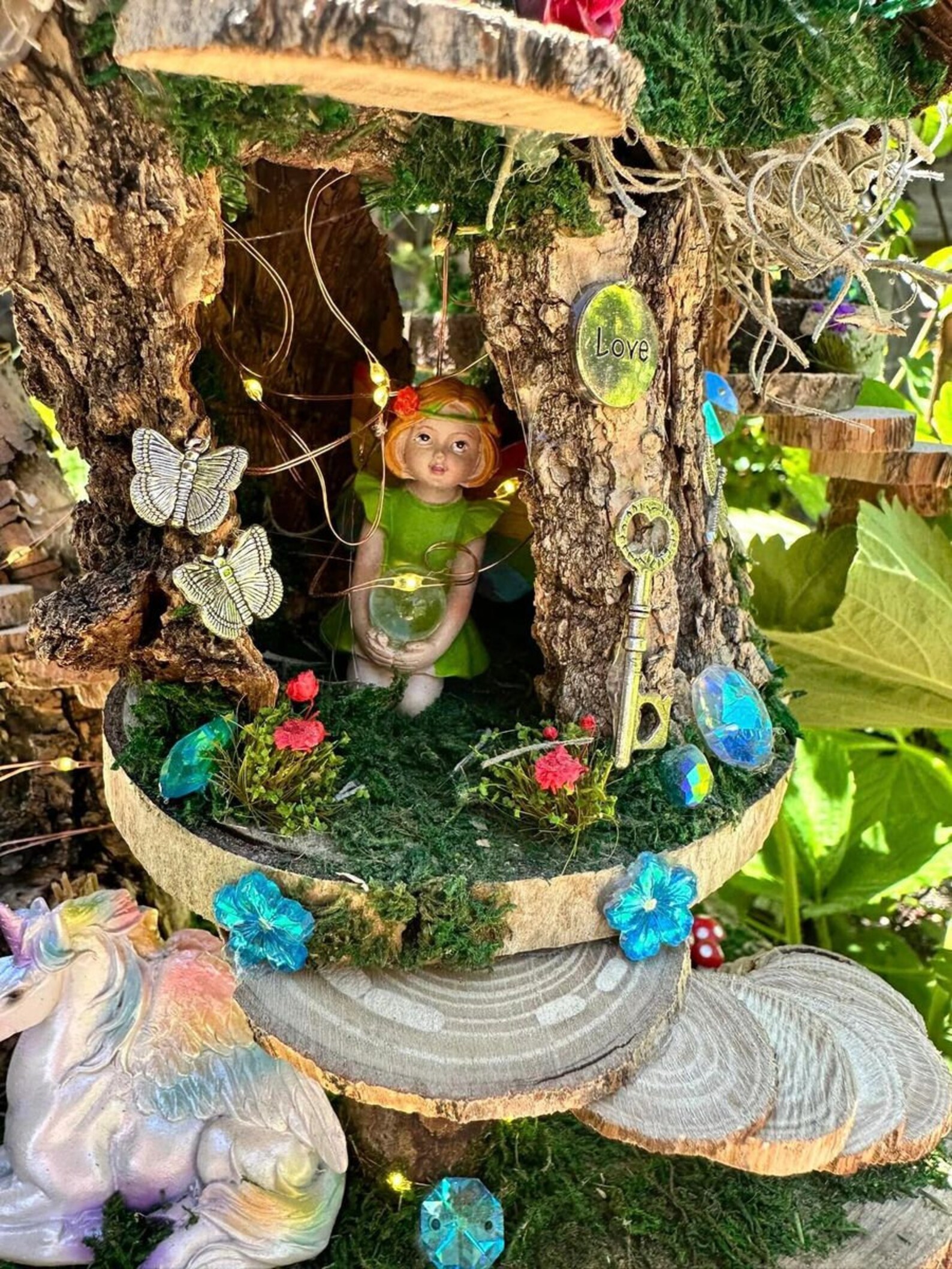 Fairy House Handmade With Fairy Magic Fully Decorated and Has Lights ...