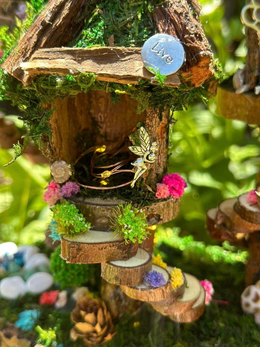 Fairy House Fully Decorated With Lights Fairy Garden, Dollhouse - Etsy