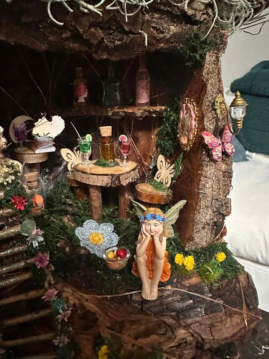 One of A Kind Large Fairy House Doll House Fully Decorated With Charms ...