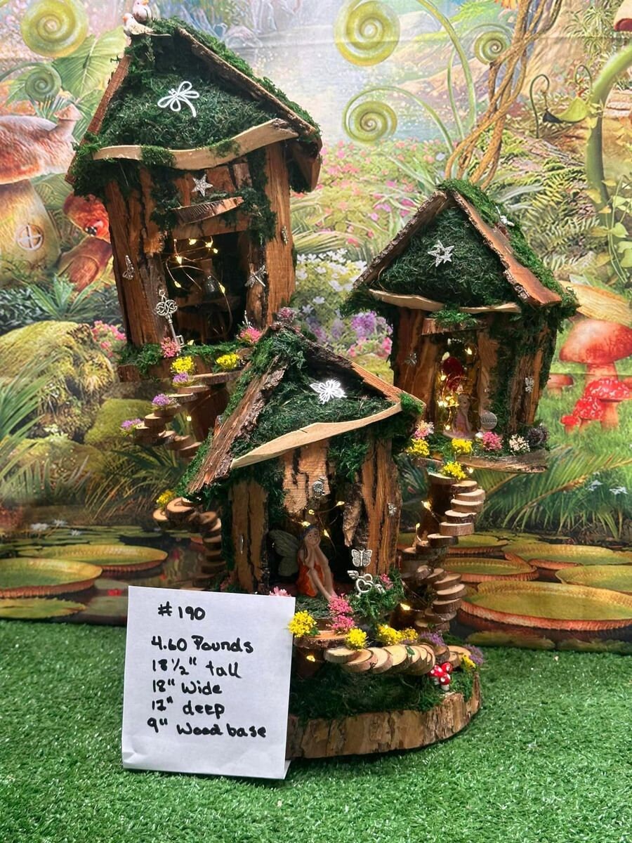 Beautiful Fairy House Fully Decorated and Lights Dollhouse Cute Fairy ...