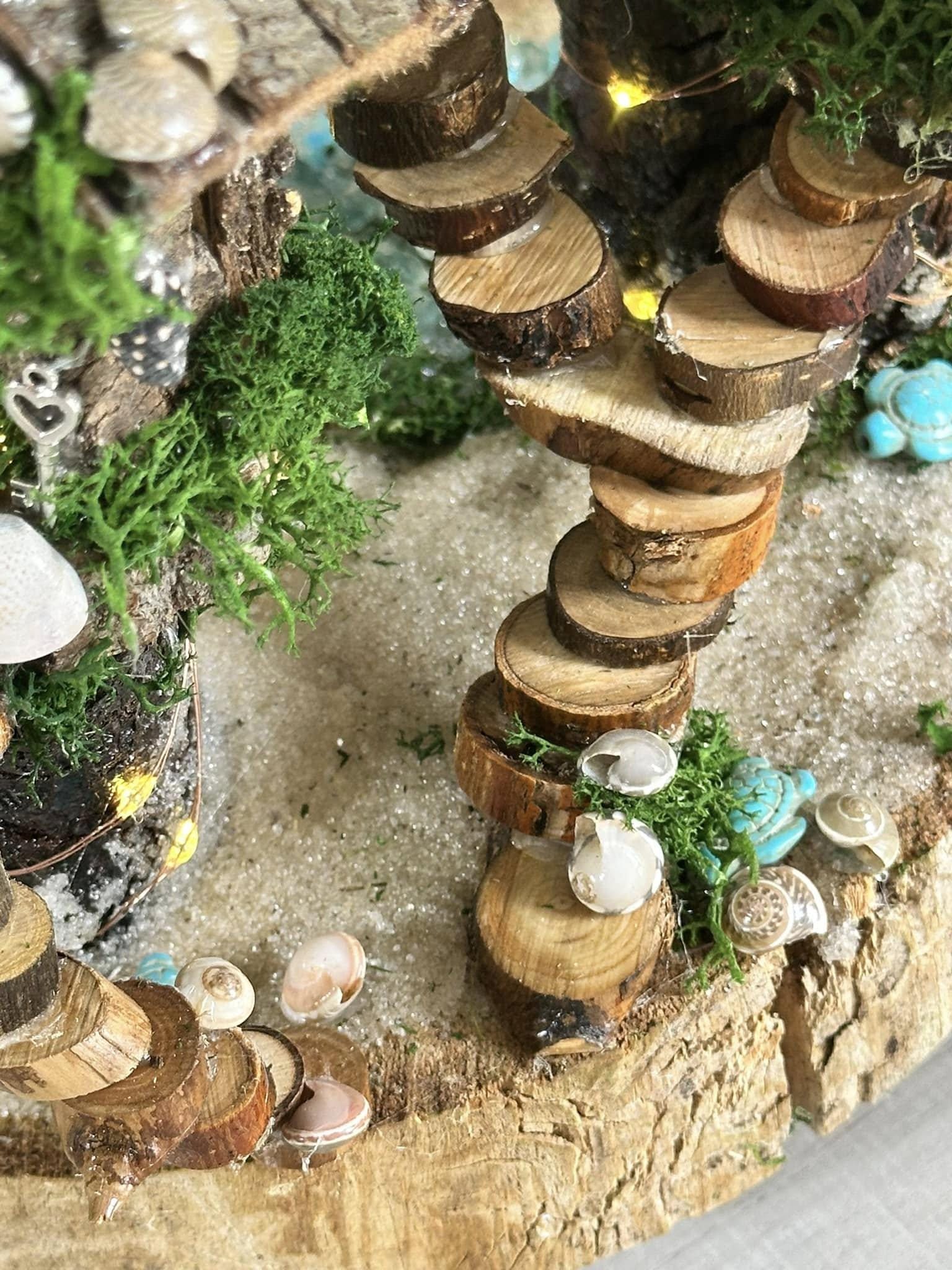 Mermaid House, Seashells, Fairy House Seashell Accents, Beach Fairy ...