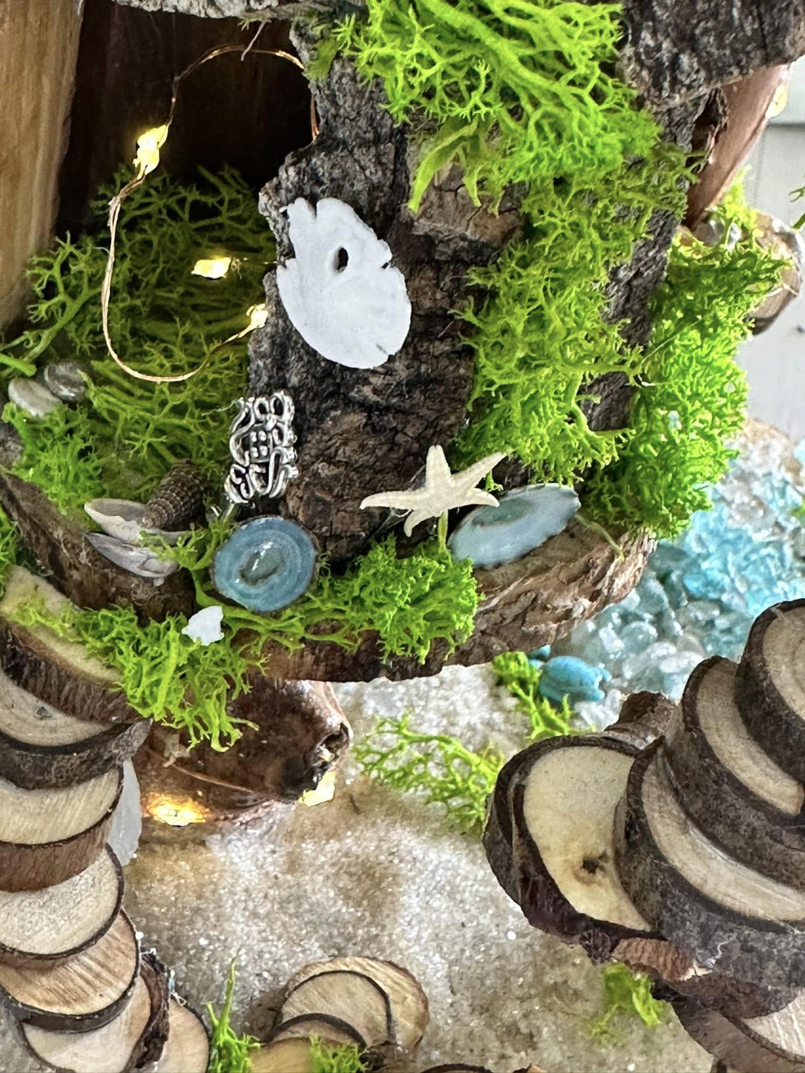 Mermaid House, Seashells, Fairy House With Seashell Accents, Beach ...