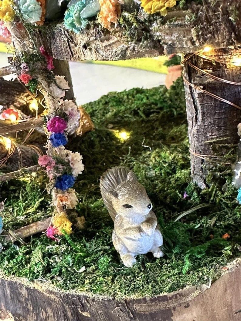 Easter Village Fairy Easter Garden Decor Fairy House Fully Decorated ...