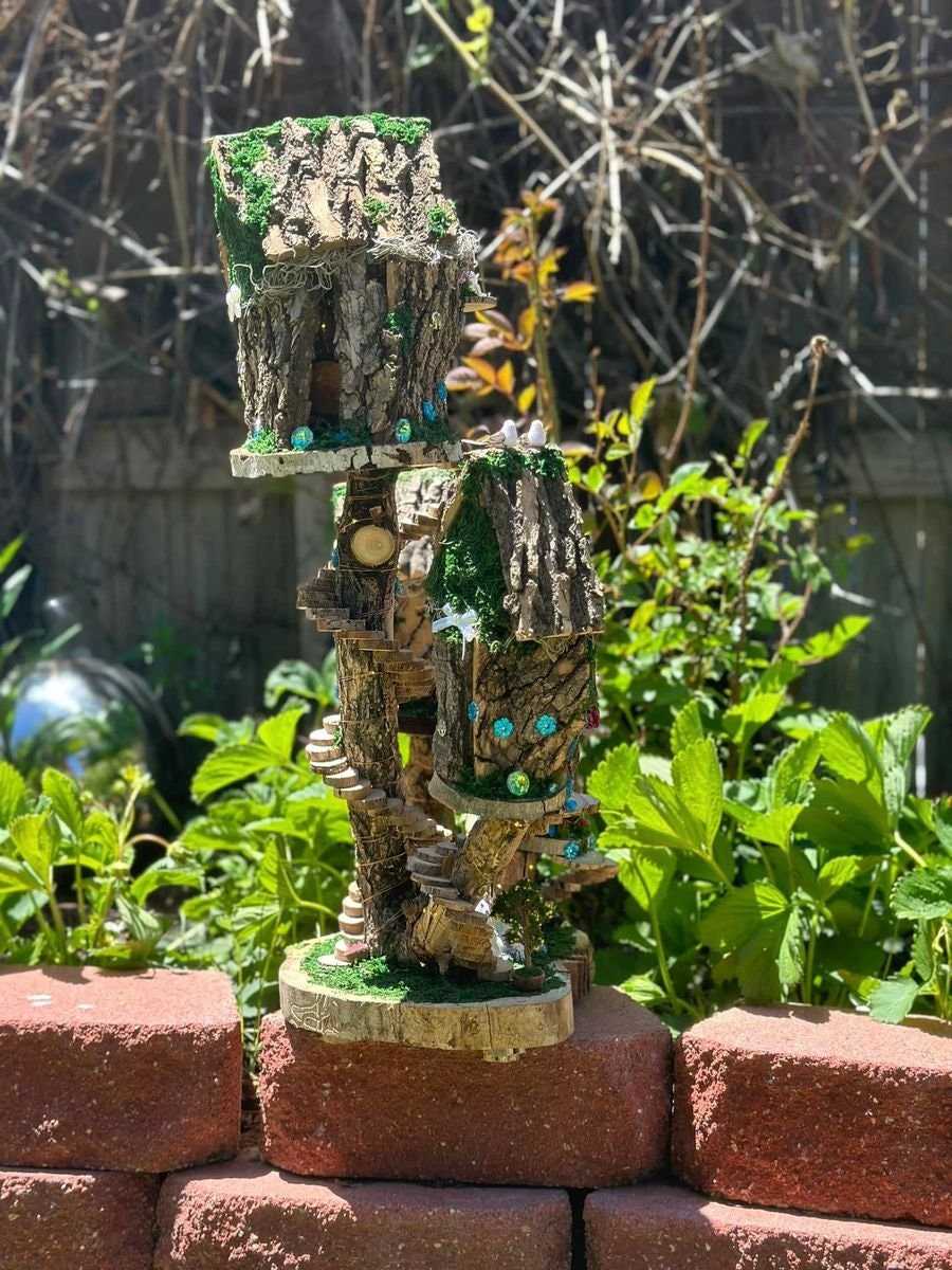 Fairy House Handmade With Fairy Magic Fully Decorated and Has Lights ...