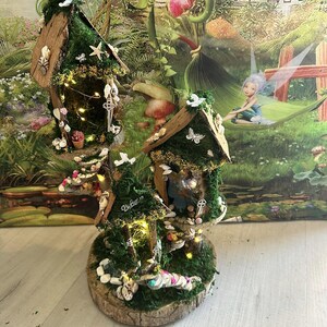 Fairy House With Seashell Accents and Fairy Lights Fairy House Handmade ...
