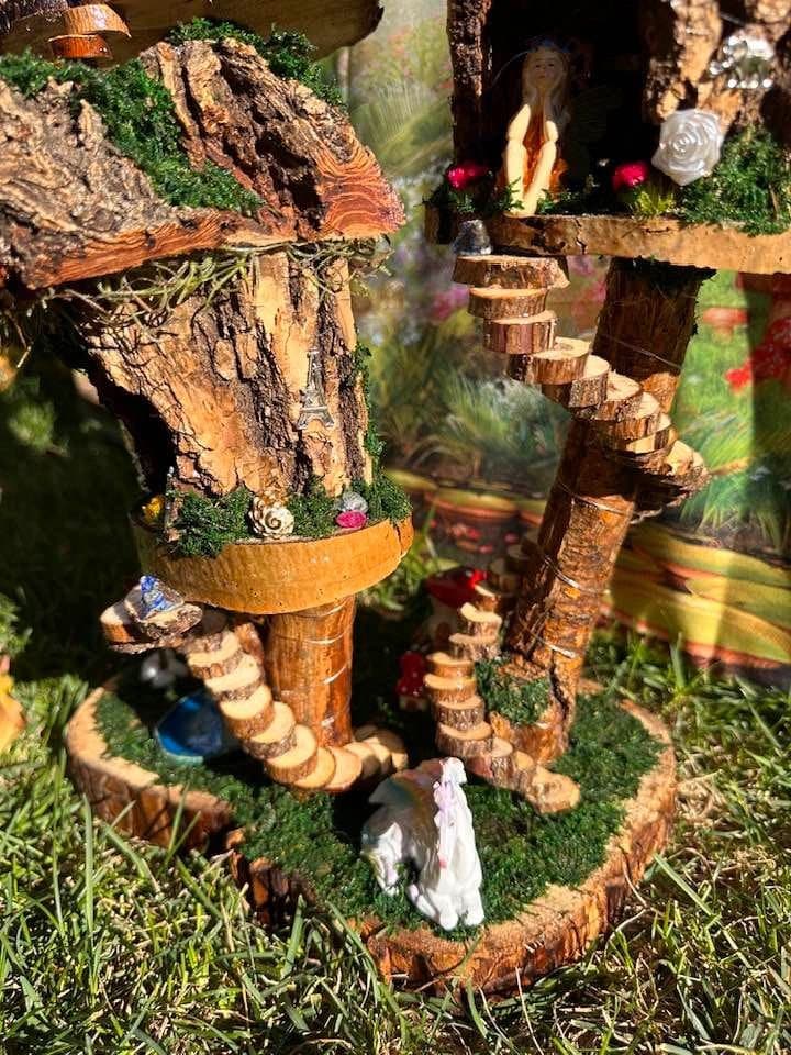 Huge Fairy House Fully Decorated With Lights and Furniture. Unicorn ...