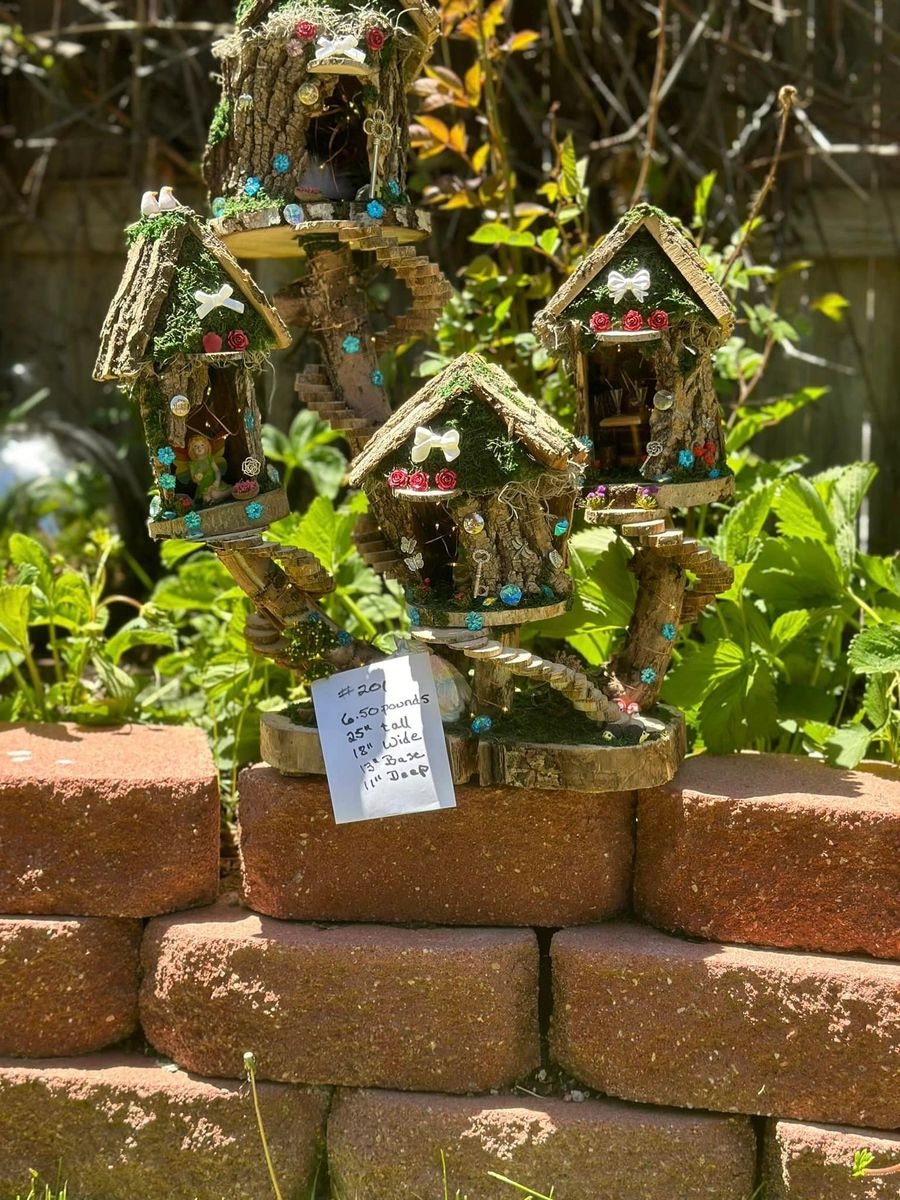 Fairy House Handmade With Fairy Magic Fully Decorated and Has Lights ...
