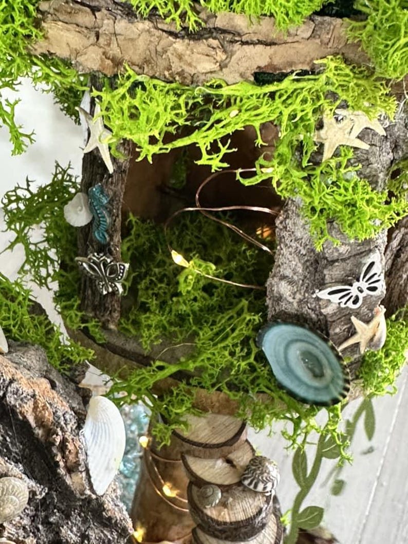 Mermaid House, Seashells, Fairy House With Seashell Accents, Beach ...
