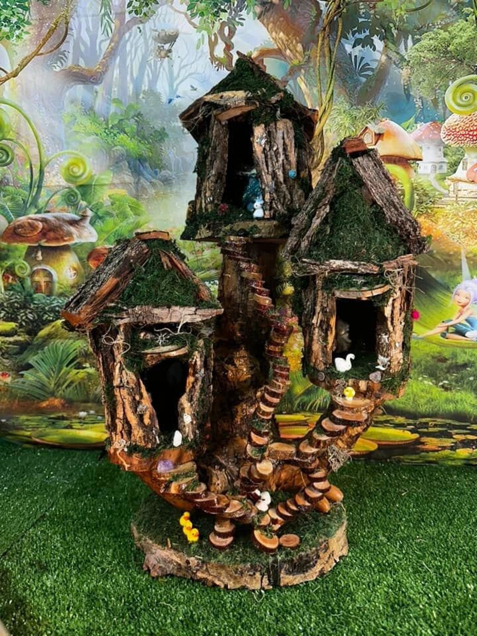 Beautiful Fairy Garden Large Fairy House With Fairy Lights Dollhouse ...