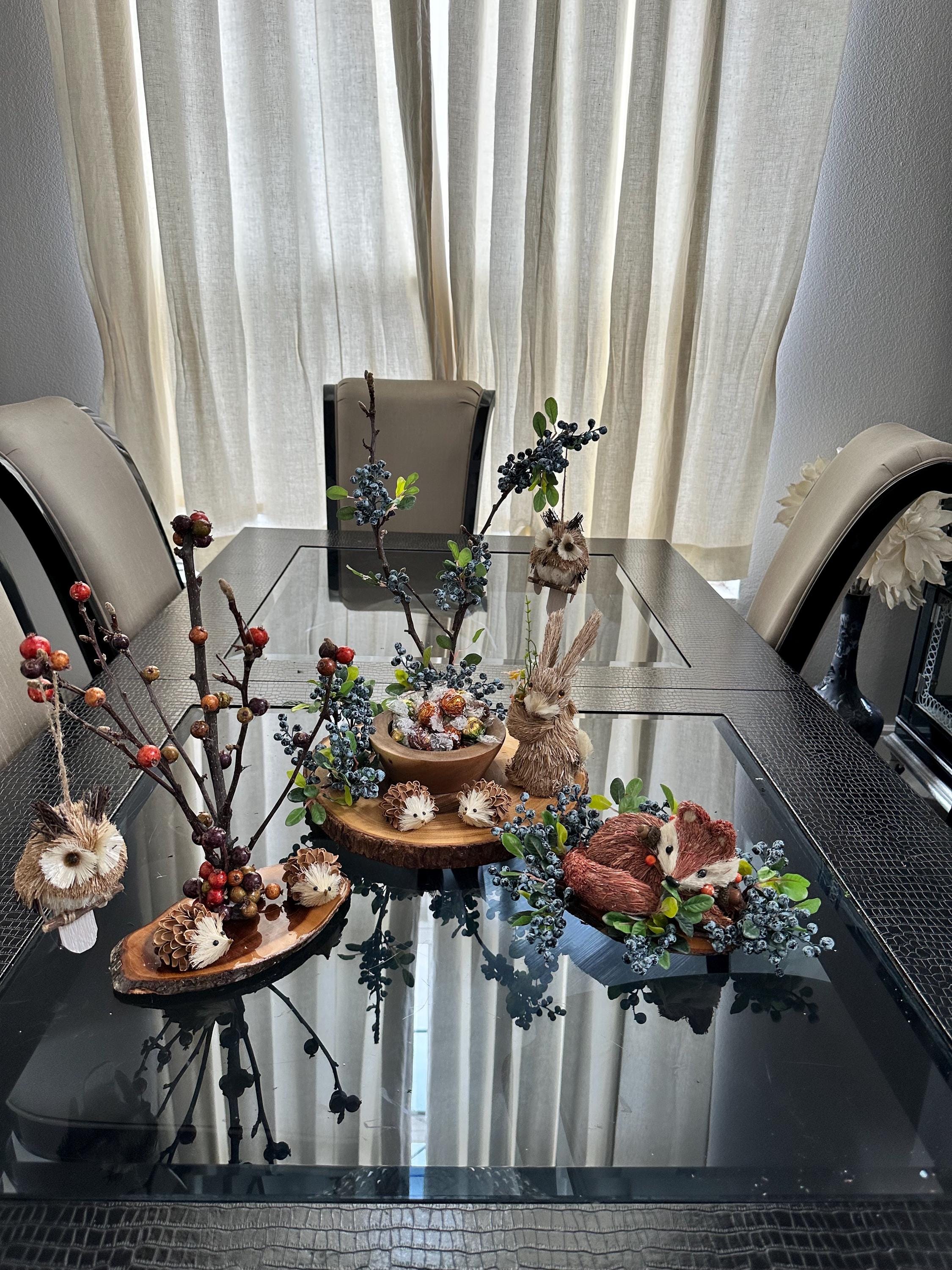 Woodland Animal Centerpiece for Hedgehog Baby Shower Easter Table Decor ...