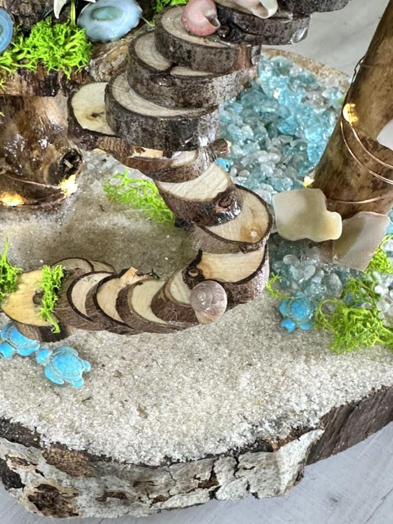 Mermaid House, Seashells, Fairy House With Seashell Accents, Beach ...