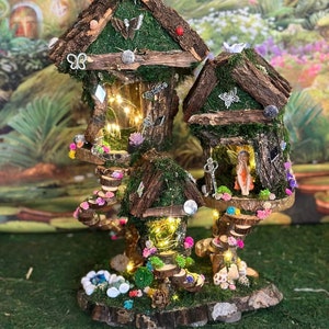 Fairy House Fully Decorated With Lights Fairy Garden, Dollhouse ...
