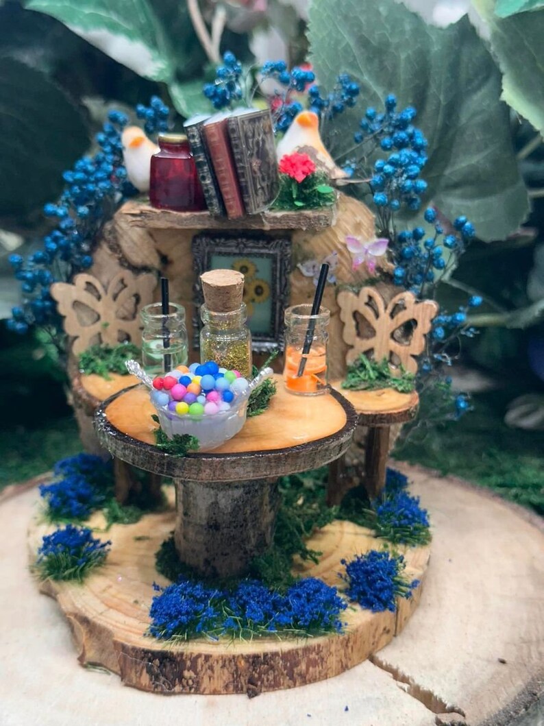 Miniature Fairy Dining Room, Whimsical Fairy Garden Theme, Fairy Dining ...