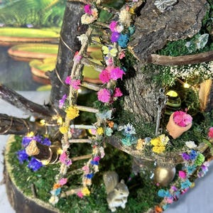 Easter Village Fairy Easter Garden Decor Fairy House Fully Decorated ...