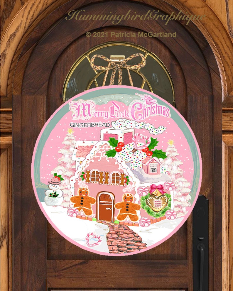 GINGERBREAD HOUSE Printable Door Hanger Fall png Printable | Etsy