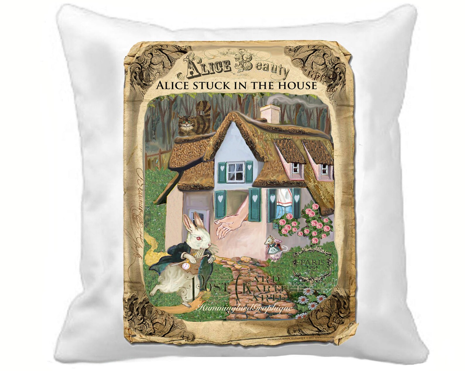 Alice Stuck In The House Alice In Wonderland Large Image Etsy