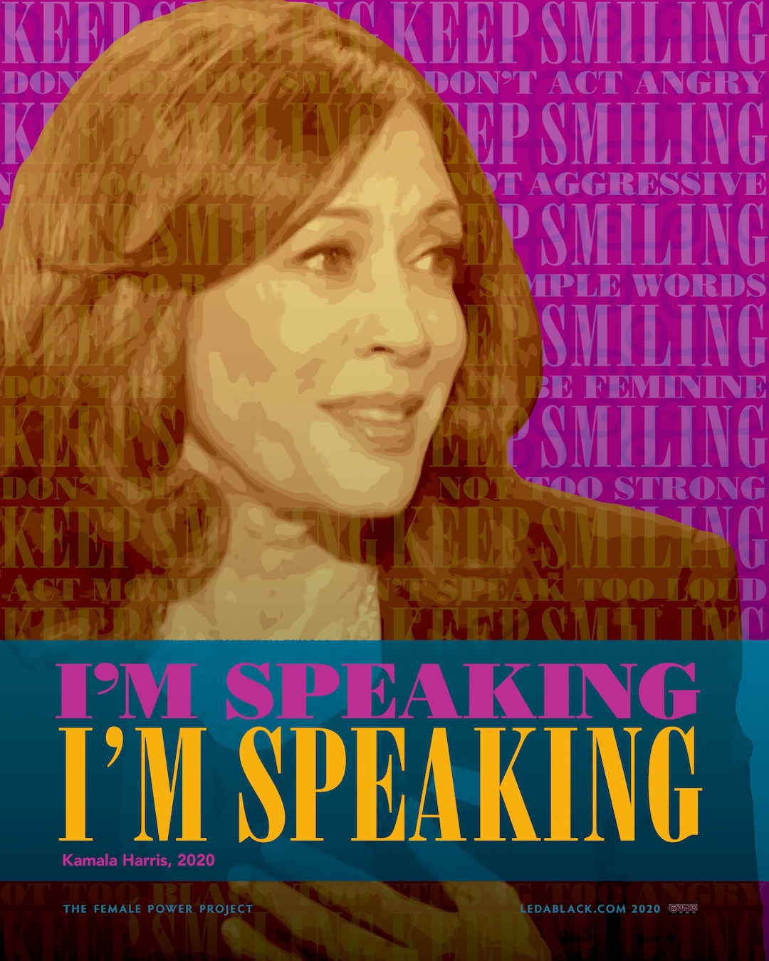 I'M SPEAKING Kamala Harris Print Design, Persisters Series in the ...