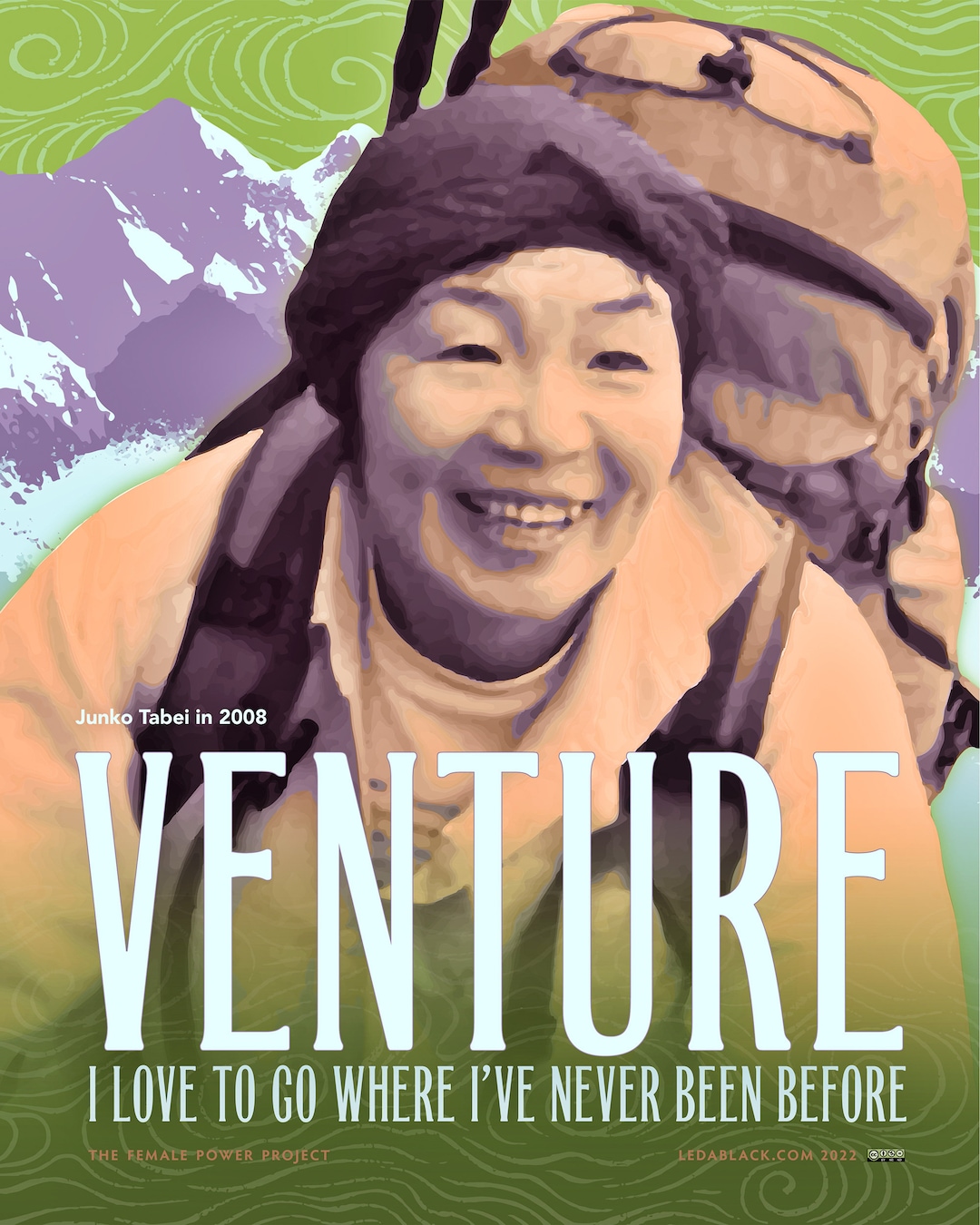 Junko Tabei, VENTURE, Persisters Series in the Female Power Project - Etsy