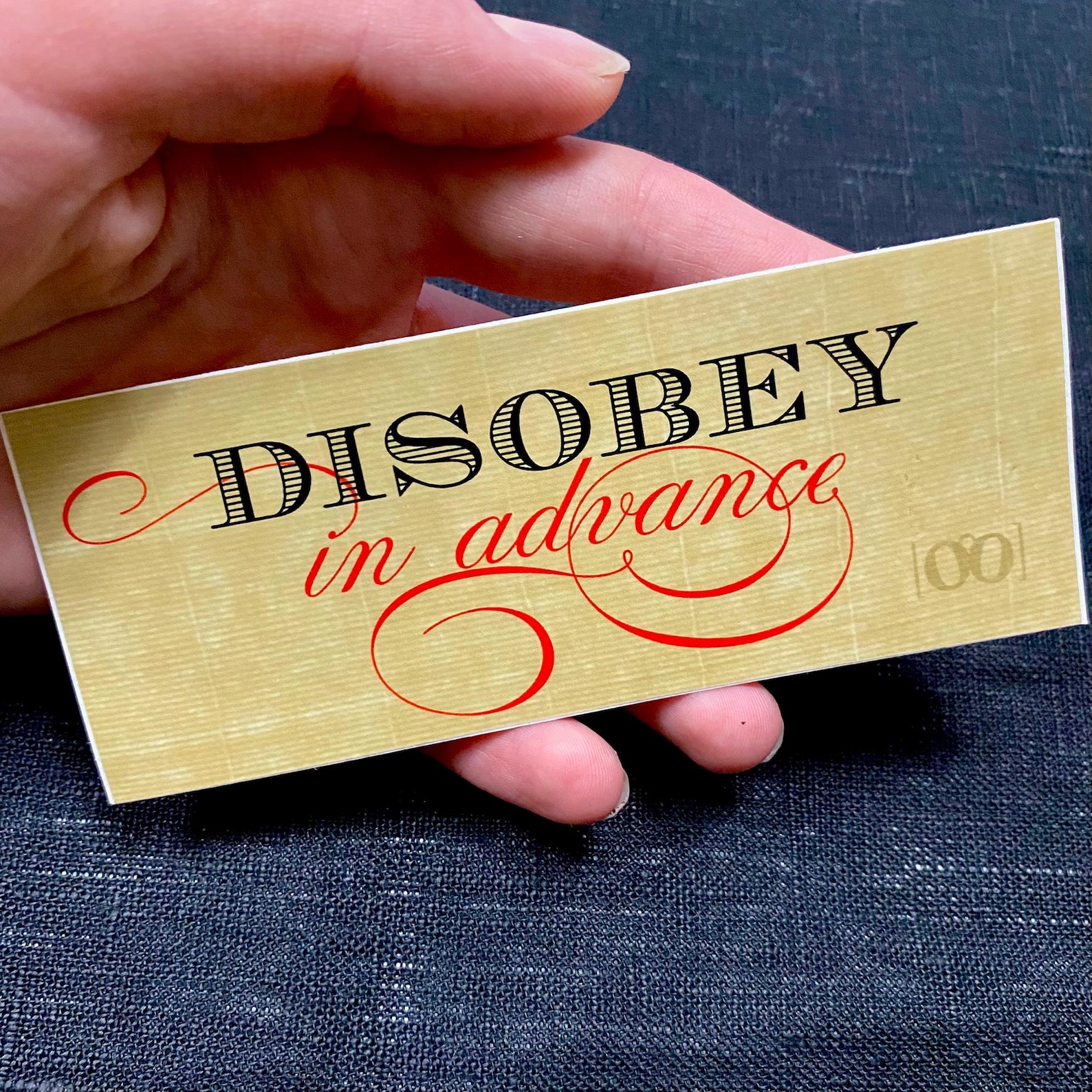 Sticker "disobey in Advance" Political Protest Die-cut Vinyl Sticker - Etsy