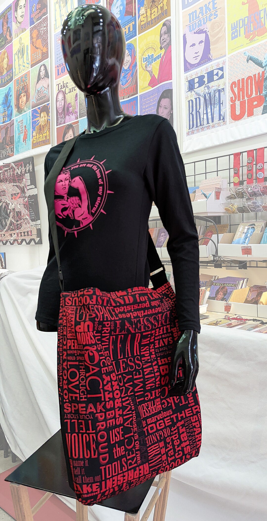 MESSAGES so Far Design, Tote Bag With Adjustable Strap and Zippered ...