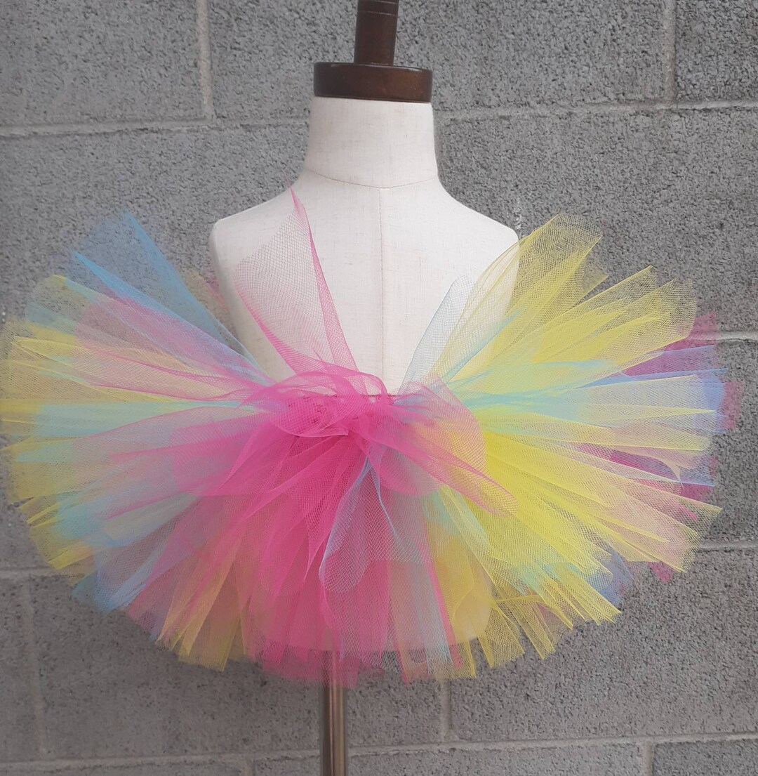 Pink yellow turquoise tutu halloween tutu unicorn tutu birthday ...