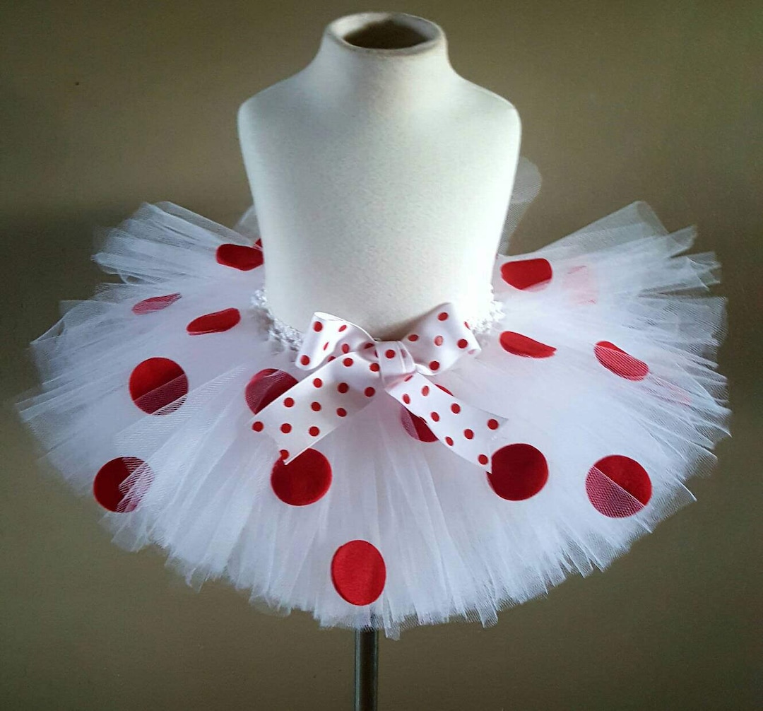 Tutú blanco con lunares rojos tutú tutú bebé tutú niñas tutú niños tutu ...